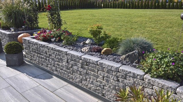 Natursteinmauer Granit grau | Rockface grey | Top Qualität